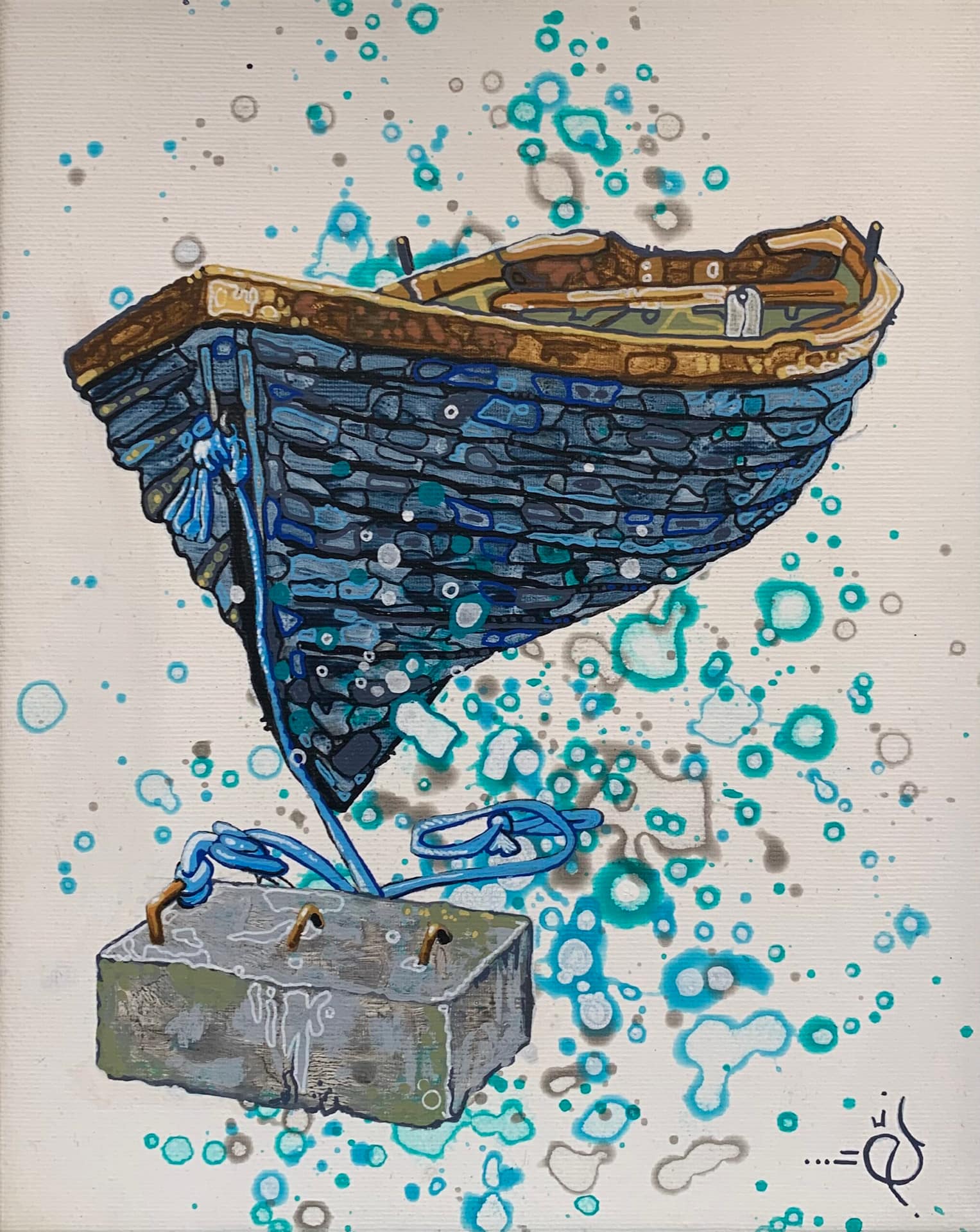 'Lake Boat' by Luke Mc Mullan at The Russell Gallery