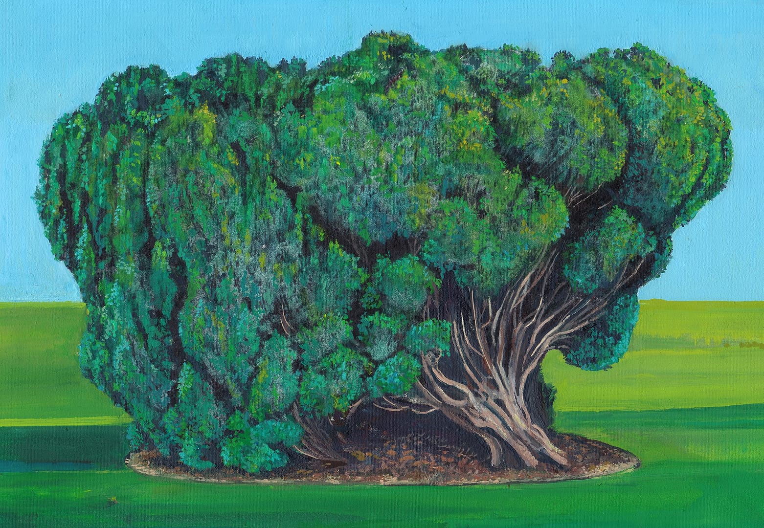 'Green Mantle' - painting by Catherine Patrickson at The Russell Gallery