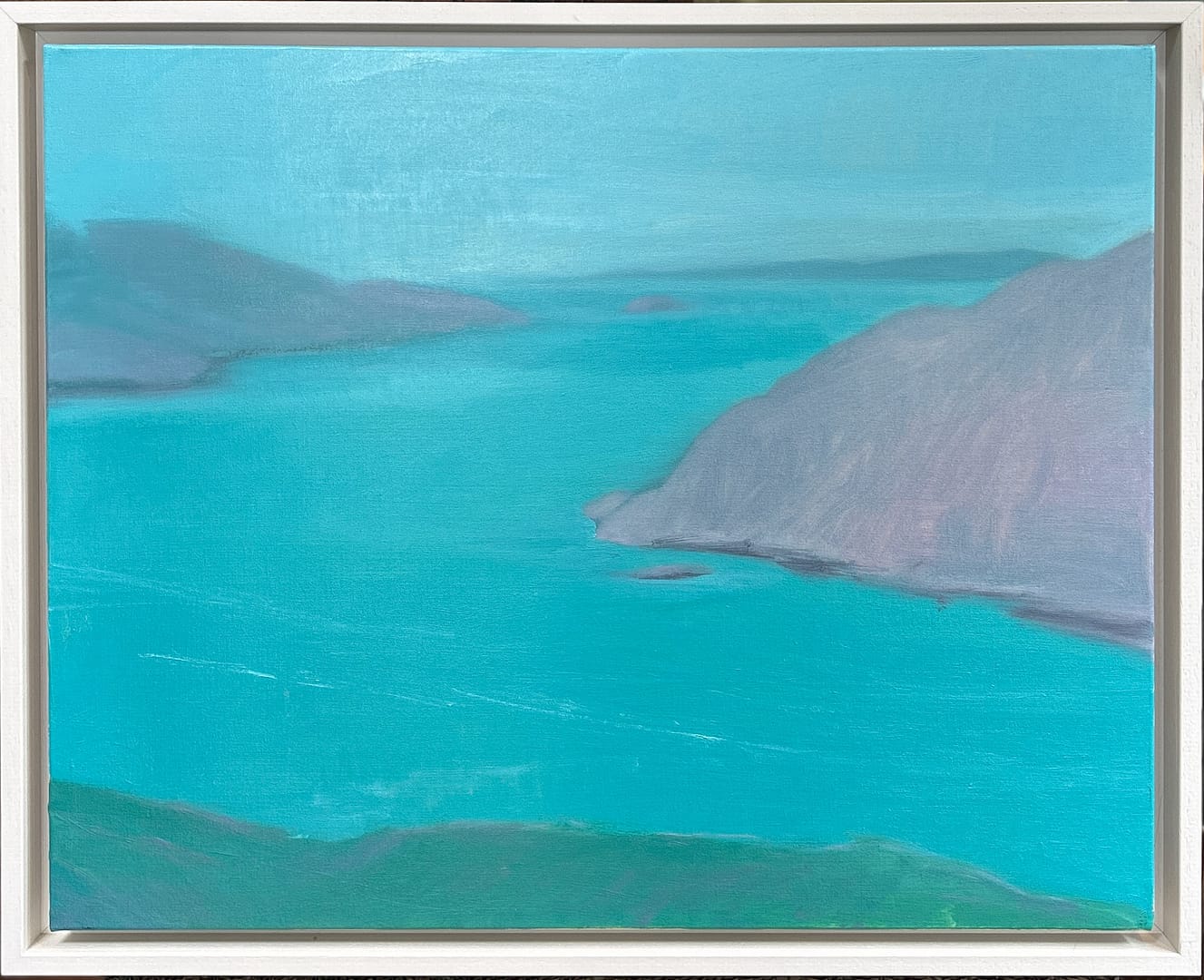 'Silver Fjord' painting by Tiffani Love - at The Russell Gallery